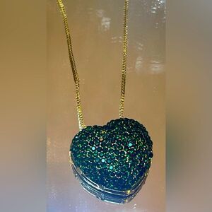 nobrand | Jewelry | Large Green Cubic Zirconia Heart Shape Pendant ...